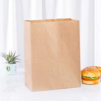 China Custom Kraft Paper Takeaway Fast Food Carry Bag Recyclable SOS Bag Food Paper Brown Fast Food Packaging for sale