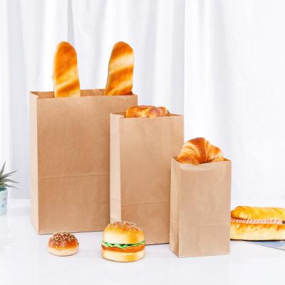 China Custom Fast Food Bag Factory Food Carry Bag Takeout Kraft Paper Bags With Or Without Greaseproof for sale