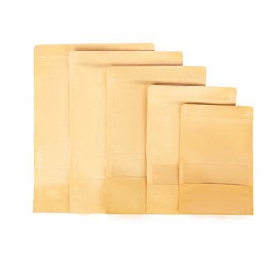 China Biodegradable Disposable Greaseproof Custom Logo Printing Baking Bakery Food Grade Kraft Paper Cake Packaging Bags For Bread for sale