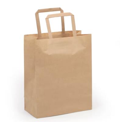 China Customized recycled brown kraft paper bag, featuring twisted/flat handles, strong brown paper bag for sale