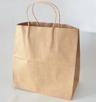 China Wholesale ordinary brown kraft paper shopping bags, food-grade takeout handbags, retail portable gift bags with twisted handles for sale