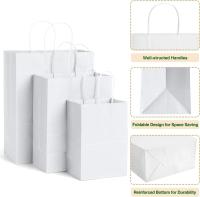 China Eco-Friendly Custom Logo Printed Kraft Paper Shopping Bag Twisted Handle Biodegradable Retail Gift Packaging Tote Candle Craft for sale