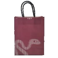 China Custom Relief Printing Eco Luxury Gift Food Takeaway Recyclable Tote Red Paper Bags With Strong Logo for sale