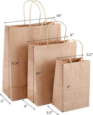 China Custom Kraft Paper Shopping Bags With Beautiful Logo Hot Stamping  Gift Bags for sale