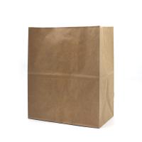China Food Safe & Eco-Friendly Brown Kraft Paper SOS Square Bottom Bags Large Grocery Bags for sale