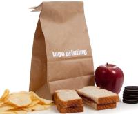 China Recycled Paper Lunch Bags Factory Supplier Wholesale Custom Printed SOS Kraft Bread Brown Paper Bag  Sandwich for sale