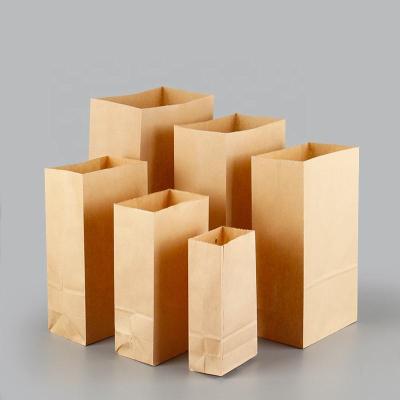 China Custom Brown Coated Paper Takeout Shopping Bags Fast Food Brown SOS Takeaway Custom No Handle Bolsas De Papel for sale