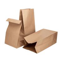 China Custom Size SOS Kraft Paper With Your Logo Packing Bags For Bread Sandwich Paper Bags for sale