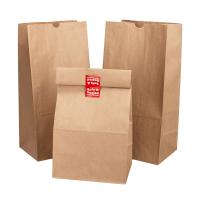 China Environment Friendly Wholesale Small Food Bread Square Bottom Kraft SoS Paper Bag With Your Own Logo Food Paper Bag for sale