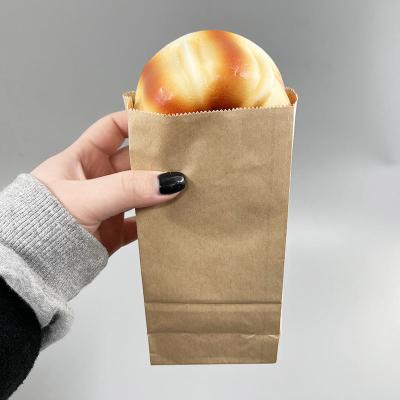 China Recyclable Brown White Kraft Paper Bag No Handle Gift Packaging Food Take Out Carry Away SOS Paper Bags for sale