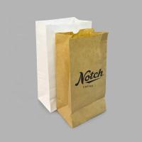 China Custom Printing logo White Brown SOS Lunch Paper Bags Grocery Gift Craft Snack Treat Grocery Shopping Paper Bags for sale