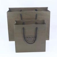 China J-cut White Kraft Paper Shopping Paper Bag for sale
