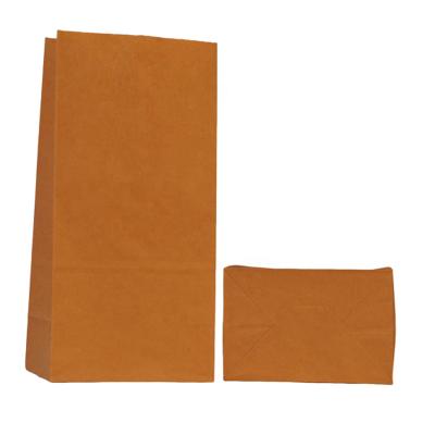 China Customized Brown White SOS Biodegradable Kraft Paper Square Bottom Bag With Your Own Logo for sale