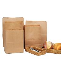China Food Grade SOS Packing Brown Kraft Paper Bag No Handle With Logo Printed for sale