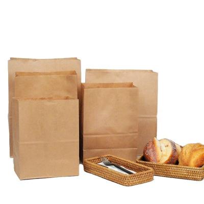 China Food Grade SOS Packing Brown Kraft Paper Bag No Handle With Logo Printed for sale