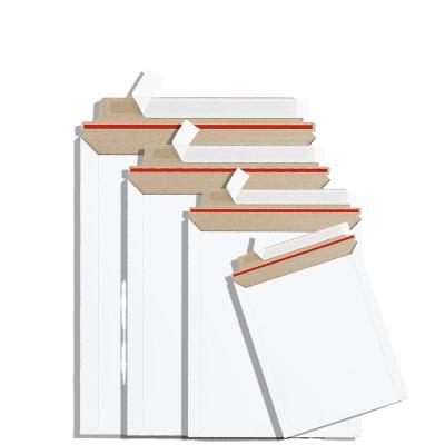 China Self-Seal Recycled White Stay Flat Hard Rigid No Bend Paperboard Shipping Catalog Cardboard Envelopes Photo Document for sale