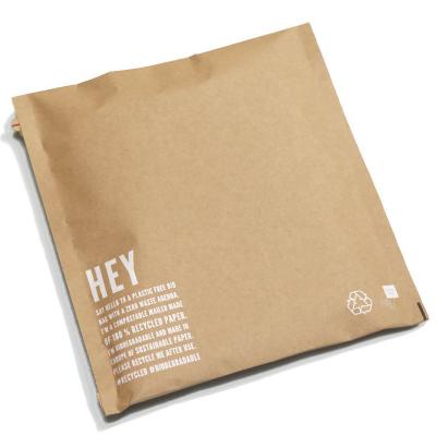 China Biodegradable Expandable Kraft Bubble Mailer Bags Waterproof Shipping Envelope For Clothing Kraft Paper Express Delivery Bag for sale