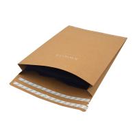 China Eco-Friendly Recyclable Paper Mailer Bag 100% Recycled Brown Kraft Custom For E-Commerce Shipping & Fur Use for sale
