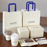 China Custom Print Logo Personalized Cake Bread Paper Bag With Window Restaurant Takeaway Paper Bag for sale