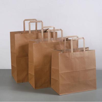 China Custom White Brown Kraft Craft Bolsas De Papel Shopping Take Away Paper Bag for sale