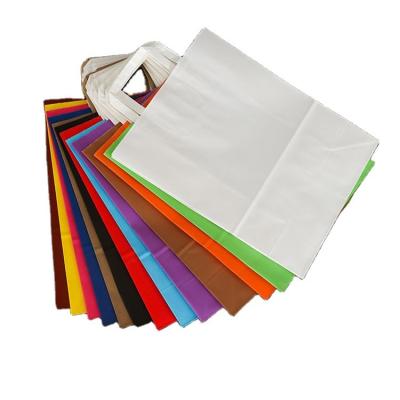 China Custom Printed Logo Recyclable Small Flat Handle Takeaway Carry Brown Kraft Paper Bag for sale