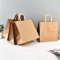 China Kraft Paper Bag Gift Shopping Recycled Paper Bag With Handle, Custom LOGO Shopping Bag for sale