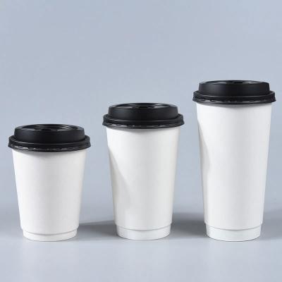 China Factory Biodegradable Double Wall Custom Paper Coffee Cup with Logo Disposable for sale