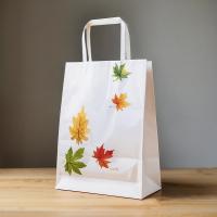 China Robust & Reusable Kraft Paper Bag With Custom Logo Printing Eco-Friendly Top Handle Design Versatile Strong Packaging Solution for sale