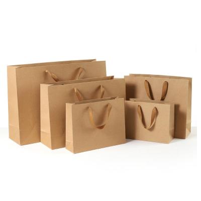 China Kraft Paper Bags Multi-Specification Shopping Garment Bags Custom Size Printing Hot Sale Gift Bags Logo for sale