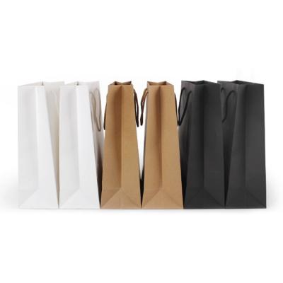 China Recyclable Handmade Custom Logo Size Paper Bag Matte Or Gloss Lamination Paper Packaging Gift Bag With Ribbon Handle for sale