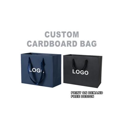 China Recyclable Brown Promotional Black Gift Shopping Luxury Craft Kraft Paper Bags Manufactures Logo Customizable for sale