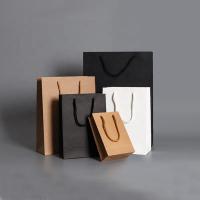 China Logo-Printed Biodegradable Kraft Paper Bag Disposable with Handles for Camping for sale