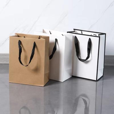 China Customizable Kraft Paper Handmade Cosmetic Bags Classic Style Gift Shop Paper Bag For Perfume Essential Oil for sale
