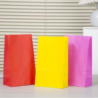 China Custom Eco-Friendly Disposable Recyclable Food Grade Oil Resistant Kraft Paper Bags With Pointed Bottom For Sandwiches Pastries for sale