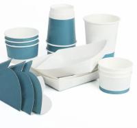 China Biodegradable fast food takeout oil-proof kraft paper food box and cup packaging for sale
