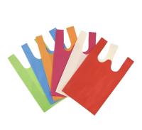 China reusable non-woven shopping bags T-shirt reusable bags with logo customized size non-woven bags supplier for sale