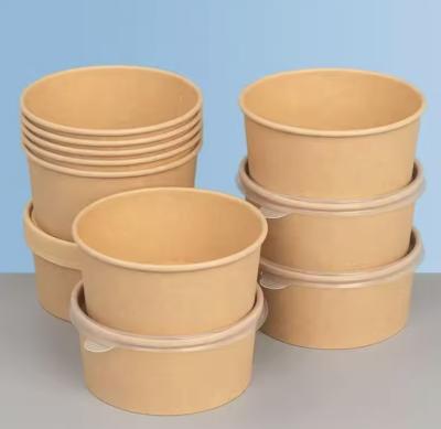 China OEM biodegradable disposable food containers, restaurant kraft paper food containers, takeout food containers with lids for sale