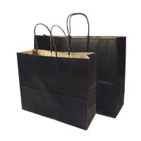 China OEM Custom Solid Color Paper Party Bags Kraft Bag With Handles Recyclable Birthday Gift Bag for sale