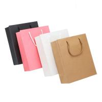 China Customizable 250g White Ivory Board Paper Bag Blank Promotional Bulk With Handles Available In Large Quantities for sale