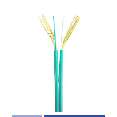 China OM3 50/125μm Indoor Fiber Optic ZipCord Duplex Cable with 2.0mm LSZH Jacket for Data Centers for sale