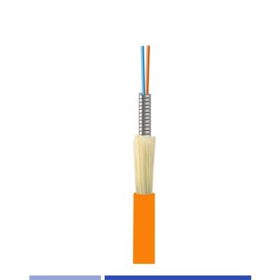 China 6-Fiber Multimode Armored Fiber Optic Cable OM1 62.5/125μm 6.0mm Diameter OFNR Riser Rated for sale