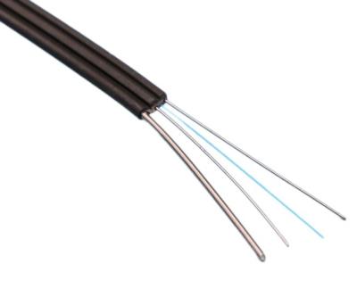 China 2 Core Singlemode 9/125 G657A1 Outdoor Fiber Optic Drop Cable with 2.0x3.0mm Diameter and LSZH Jacket for sale