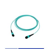 China 12-Fiber MTP OM3 Plenum Patch Cord Type B 3.0mm Diameter for 40/100G Ethernet for sale