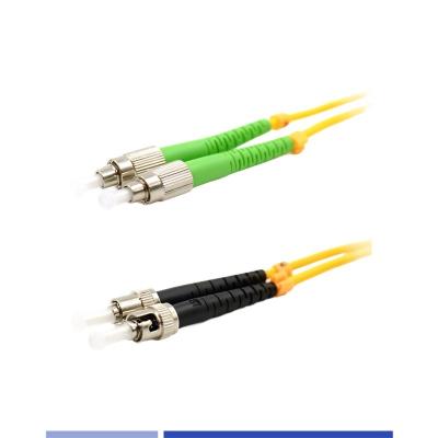 China ST/UPC to ST/APC Single Mode Fiber Patch Cord Duplex 3m 2.0mm LSZH OS2 for High-Speed Networks for sale