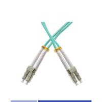 China OM3 Multimode LC UPC Duplex Fiber Patch Cord LSZH 3m 2.0mm for 10G Ethernet 300m Transmission for sale