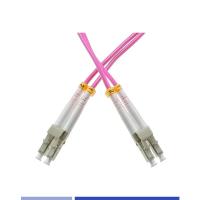 China OM4 Multimode Fiber Patch Cord LC/UPC Duplex 2.0mm LSZH for 10G 40G 100G Ethernet for sale