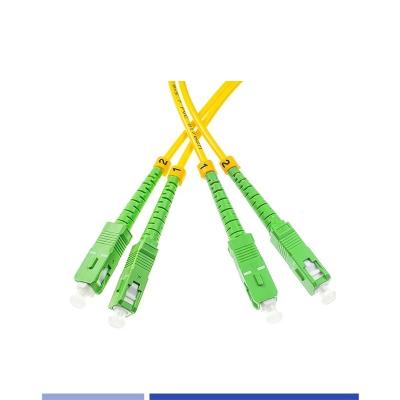 China SC/APC-SC/APC Singlemode Fiber Optic Patch Cord 2.0mm LSZH Duplex 3m Length for sale