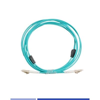 China LC-LC Armored Fiber Optic Patch Cable OM3 50/125μm Multimode 3.0mm LSZH Jacket for Data Center and Industrial Networks for sale