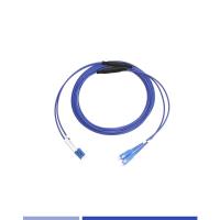 China Waterproof Armored Fiber Optic Patch Cable LC-SC Singlemode Duplex 3.0mm LSZH Jacket with 0.3dB Insertion Loss for sale