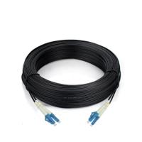China LC/UPC Duplex Singlemode G657A1 Fiber Optic Drop Cable 3m with LSZH Jacket 2.0×3.0mm for sale